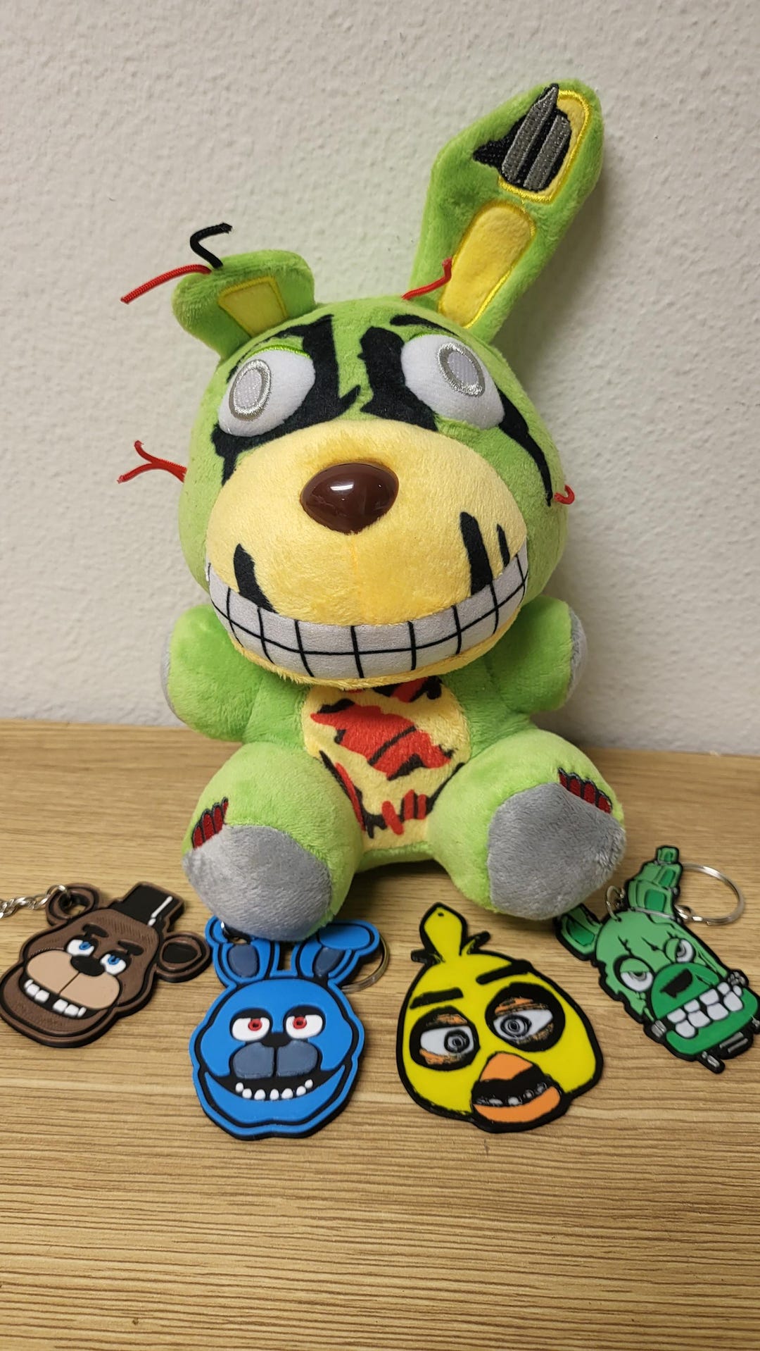IMPORTED Springtrap Plush With FNAF 3D Printed Keychains FREE Bonus ...