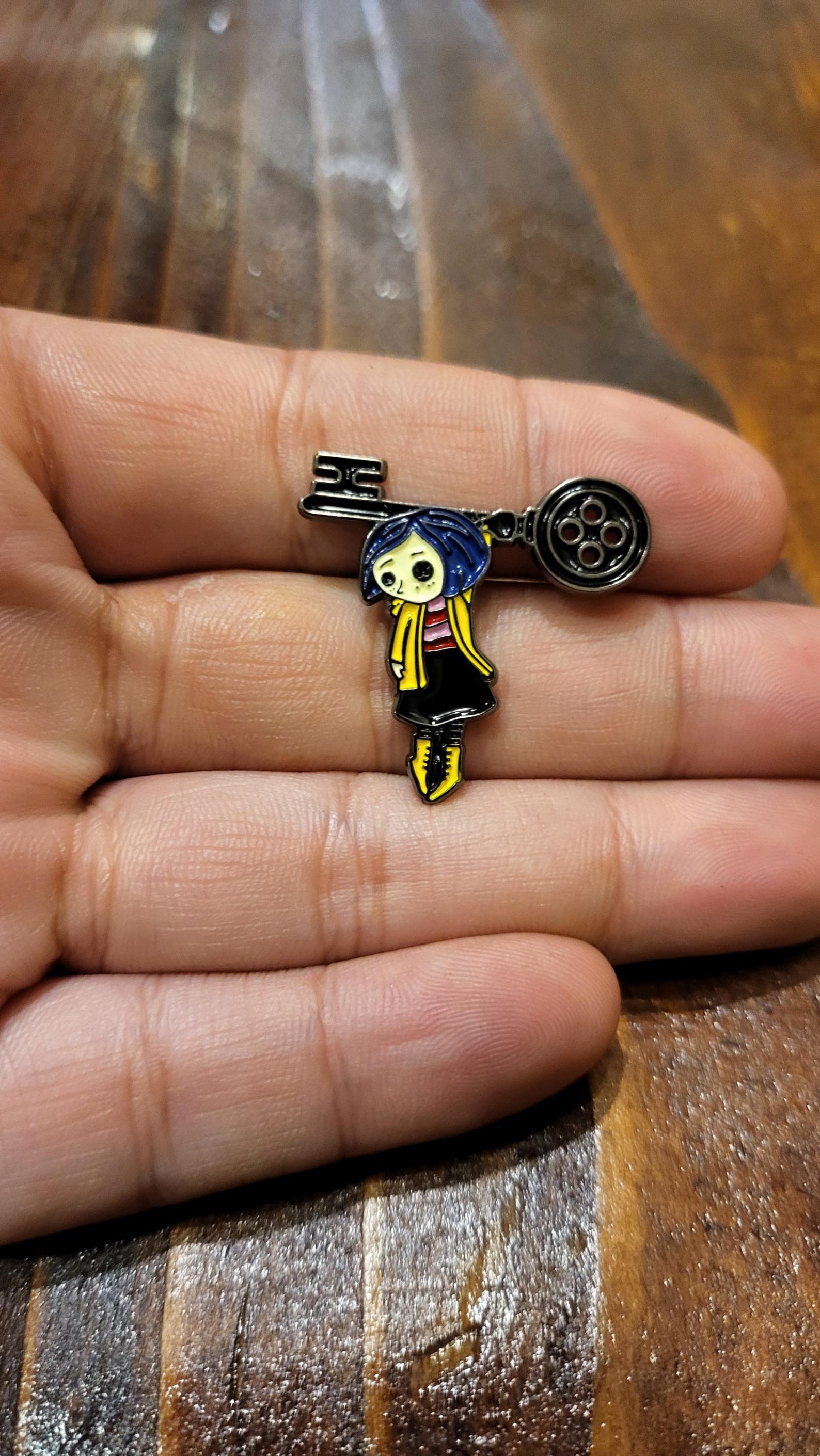 3D PRINTED Coraline Enamel Pins FREE Keychains/stickers With Every ...