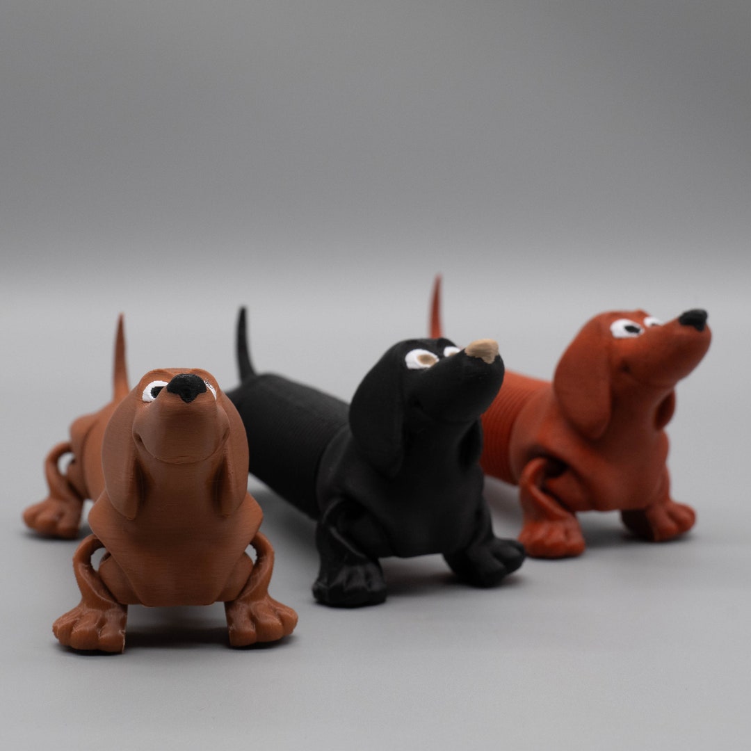 Dachshund Articulated 3D Printed Dog - Etsy