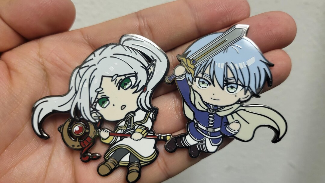 3D PRINTED FRIEREN Enamel Pins Free Crochet Pokeball Keychain - Etsy