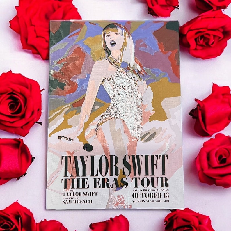 Taylor Swift 3D Printed Art - Etsy