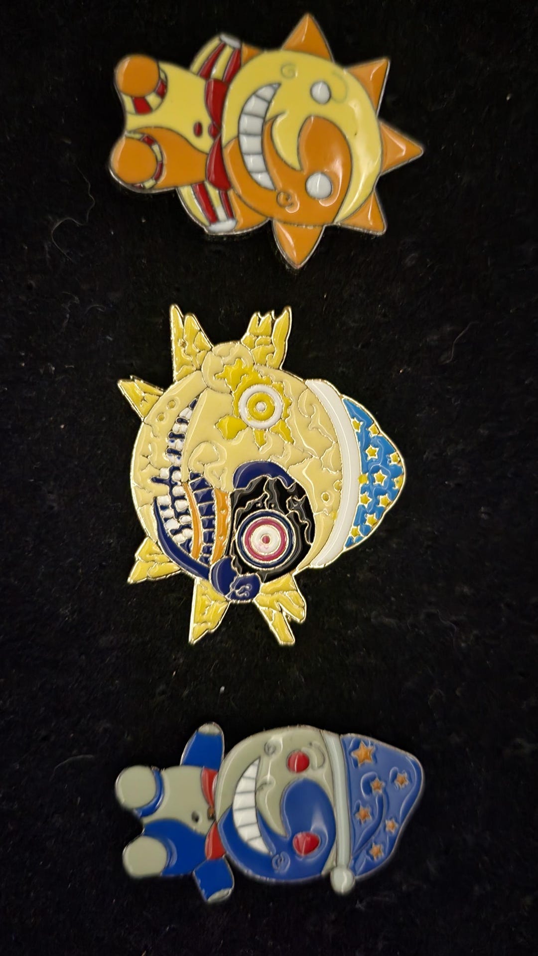 3D PRINTED FNAF Sun and Moon Enamel Pins FREE Keychains/stickers With Every Purchase - Etsy