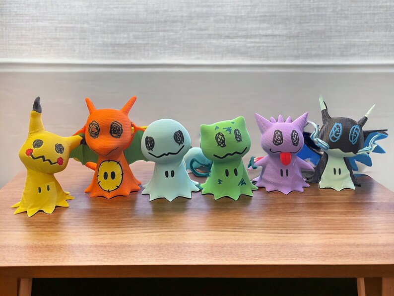 Mimikyu Figures ALL Evolutions 3D Printed Perfect Gift for the Pokemon ...