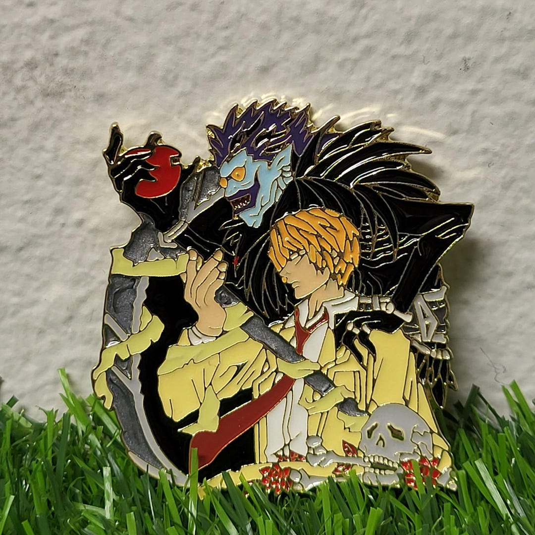 3D PRINTED Death Note Enamel Pin FREE Keychains/stickers - Etsy