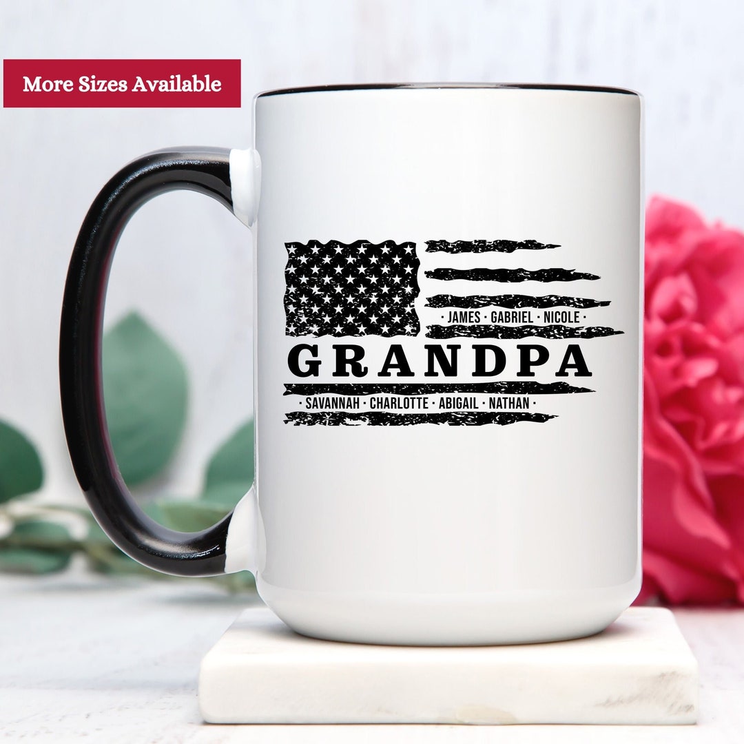 Grandpa Mug Personalized, Grandpa Gift From Grandkids, Grandpa Coffee ...