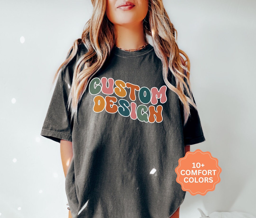Custom Retro Font Shirt, Custom Comfort Color Shirts, Personalized ...