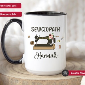 Sewing Mug Personalized, Sewing Mug, Sewciopath Mug, Sewing Lover Gifts ...