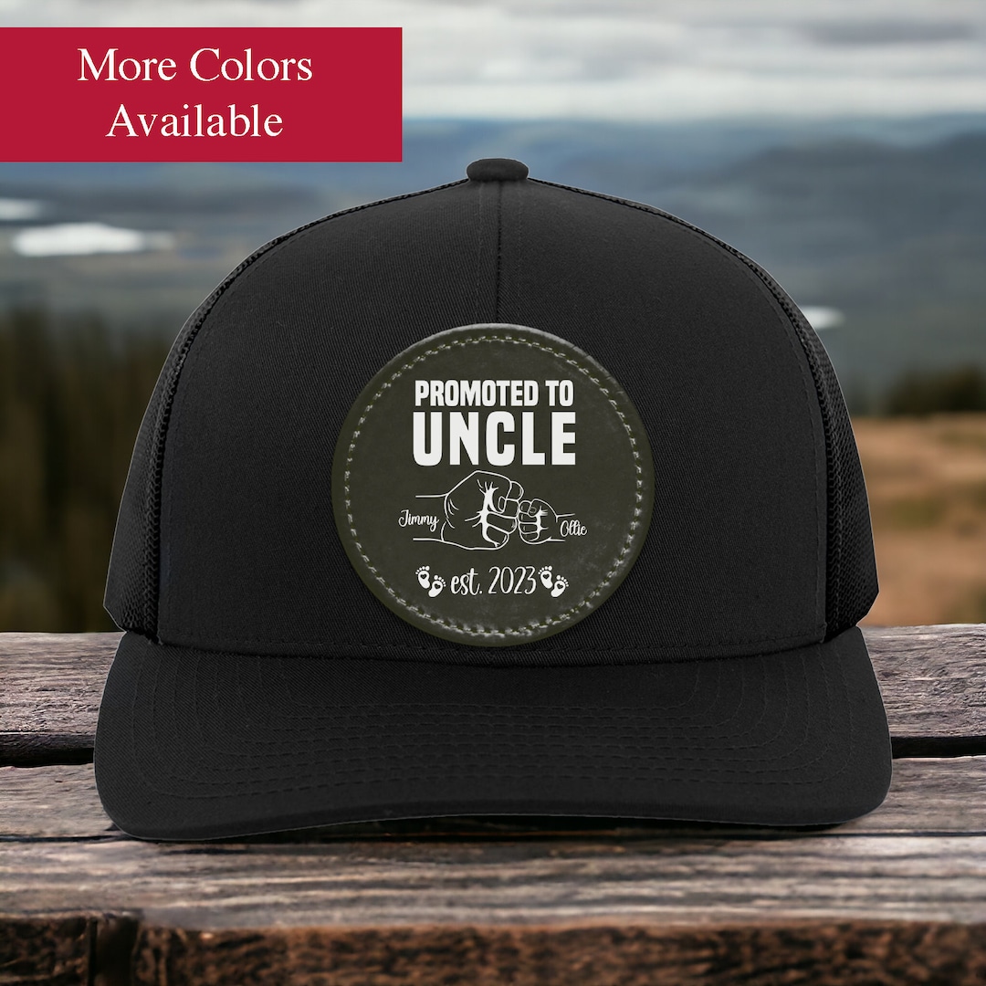Promoted to Uncle Trucker Hat, Custom Uncle Hat Est 2023, Gift for New ...