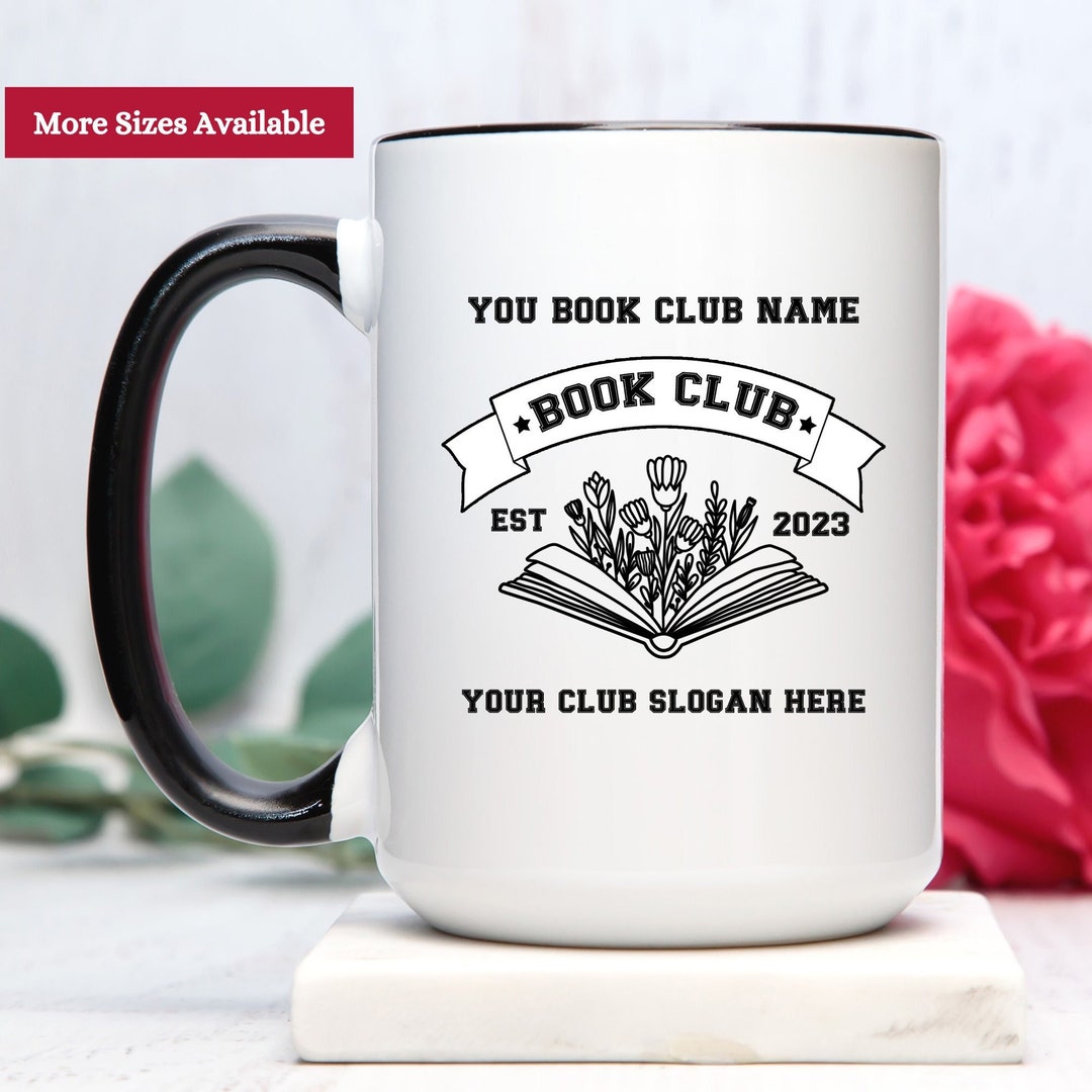 Personalized Book Club Mug, Book Club With Est Year and Slogan Mug ...
