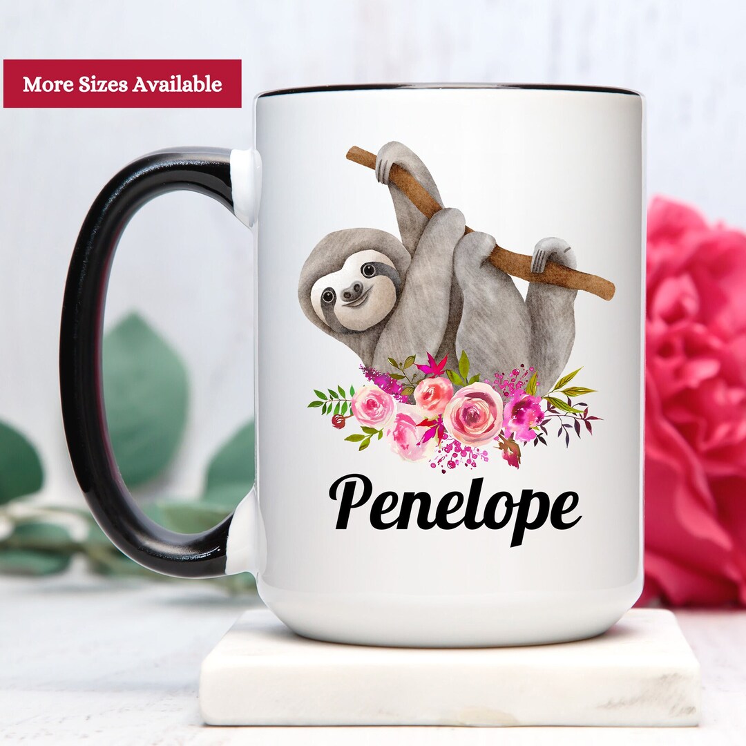 Sloth Mug Personalized Sloth Gifts Sloth Coffee Mug Sloth - Etsy
