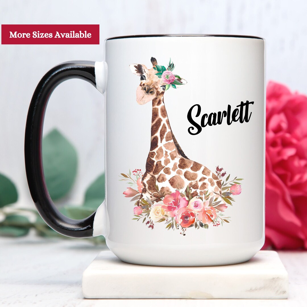 Giraffe Gift, Giraffe Mug Personalized, Giraffe Gifts for Women ...