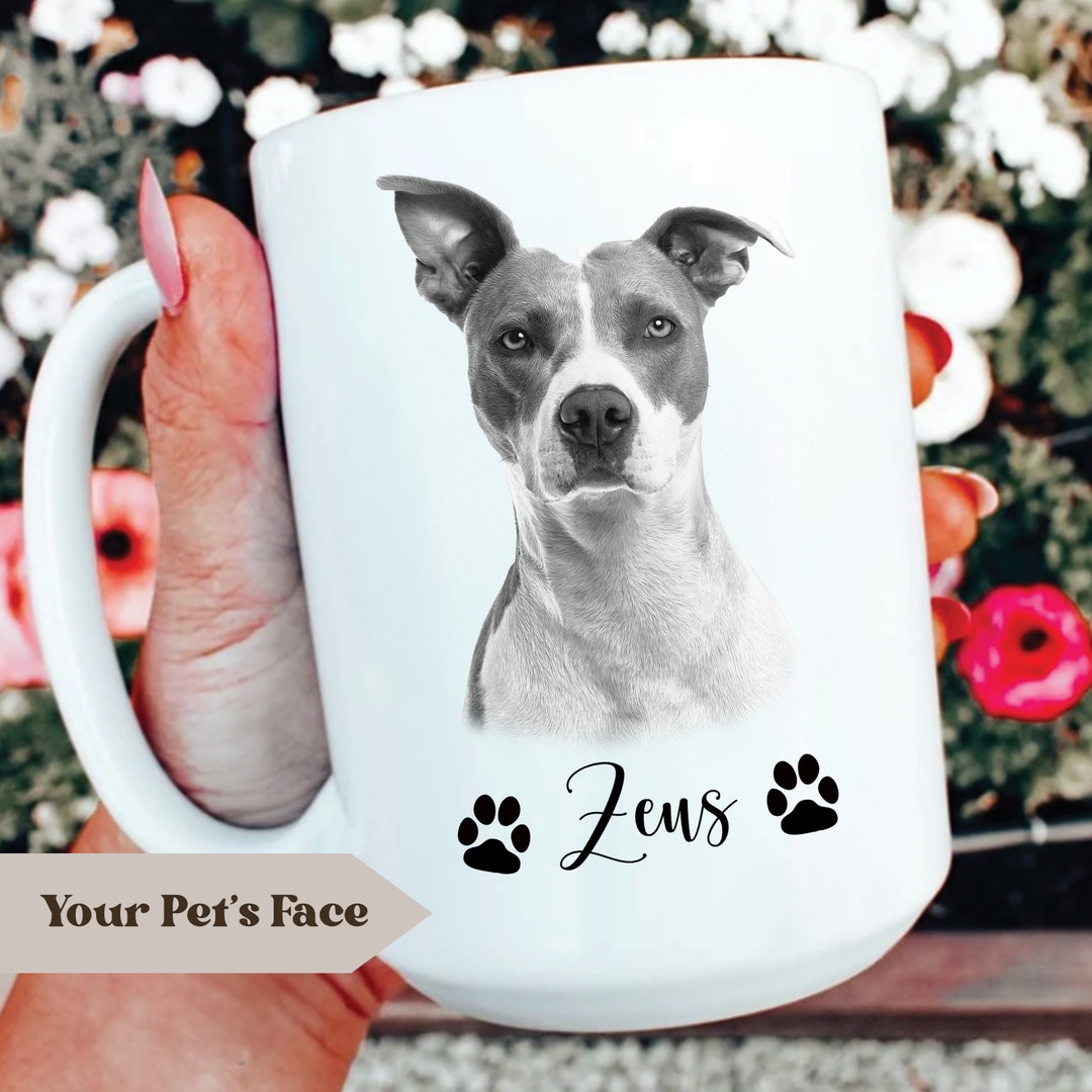 Custom Pet Mug | Dog Face Mug | Dog Photo Mug | Gift for Dog Lover ...