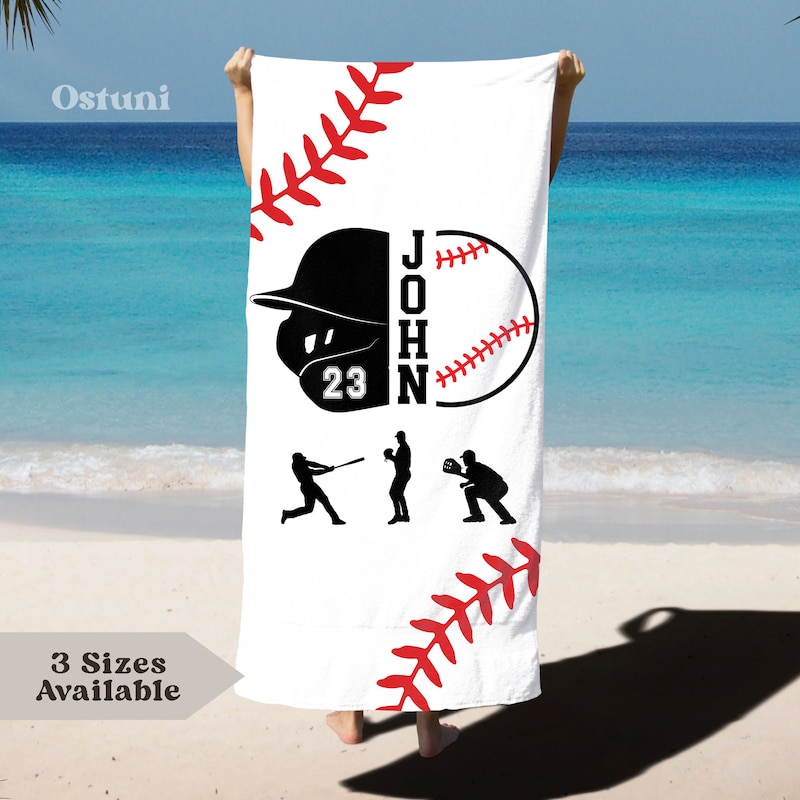 Baseball Beach Towel - Etsy