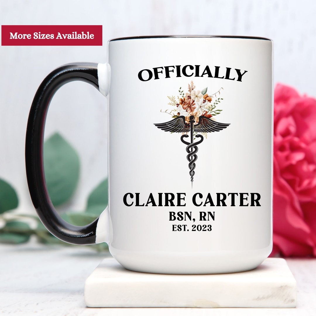 Officially BSN RN Mug, Personalized BSN Rn Coffee Mug, Bsn Rn Coffee ...
