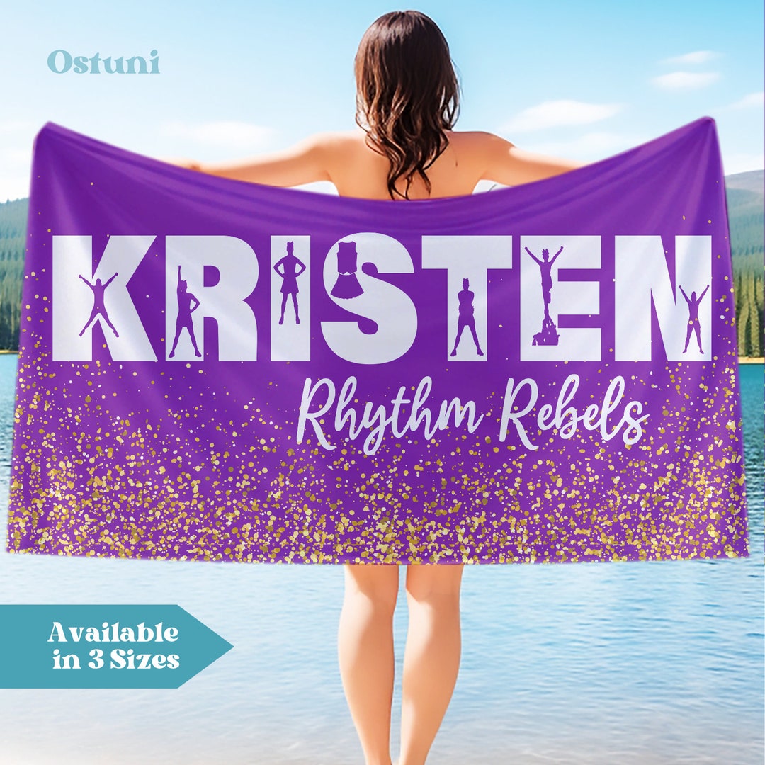 Personalized Cheer Team Beach Towel: Cheerleader Gift - Etsy