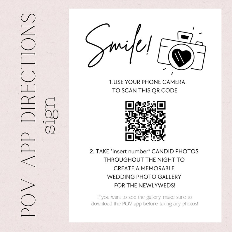 POV APP or Similar Directions Sign Template, Film Camera App Sign ...