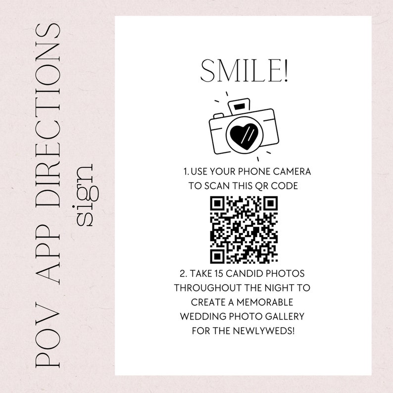 POV APP (or Similar) Directions Sign Template, Film Camera App Sign ...