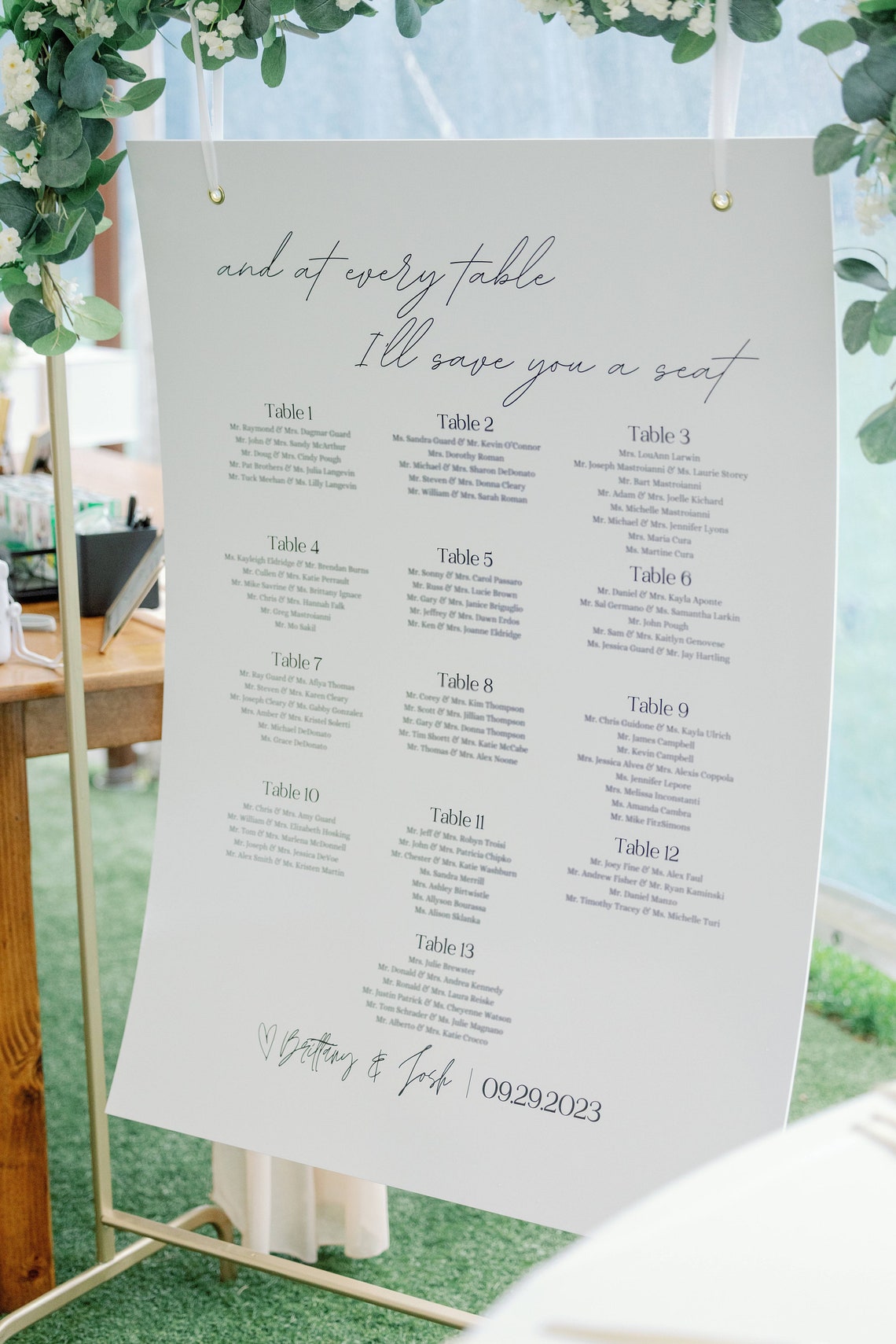 Lover Inspired Minimalist Wedding Guest Seating Chart Template Instant ...