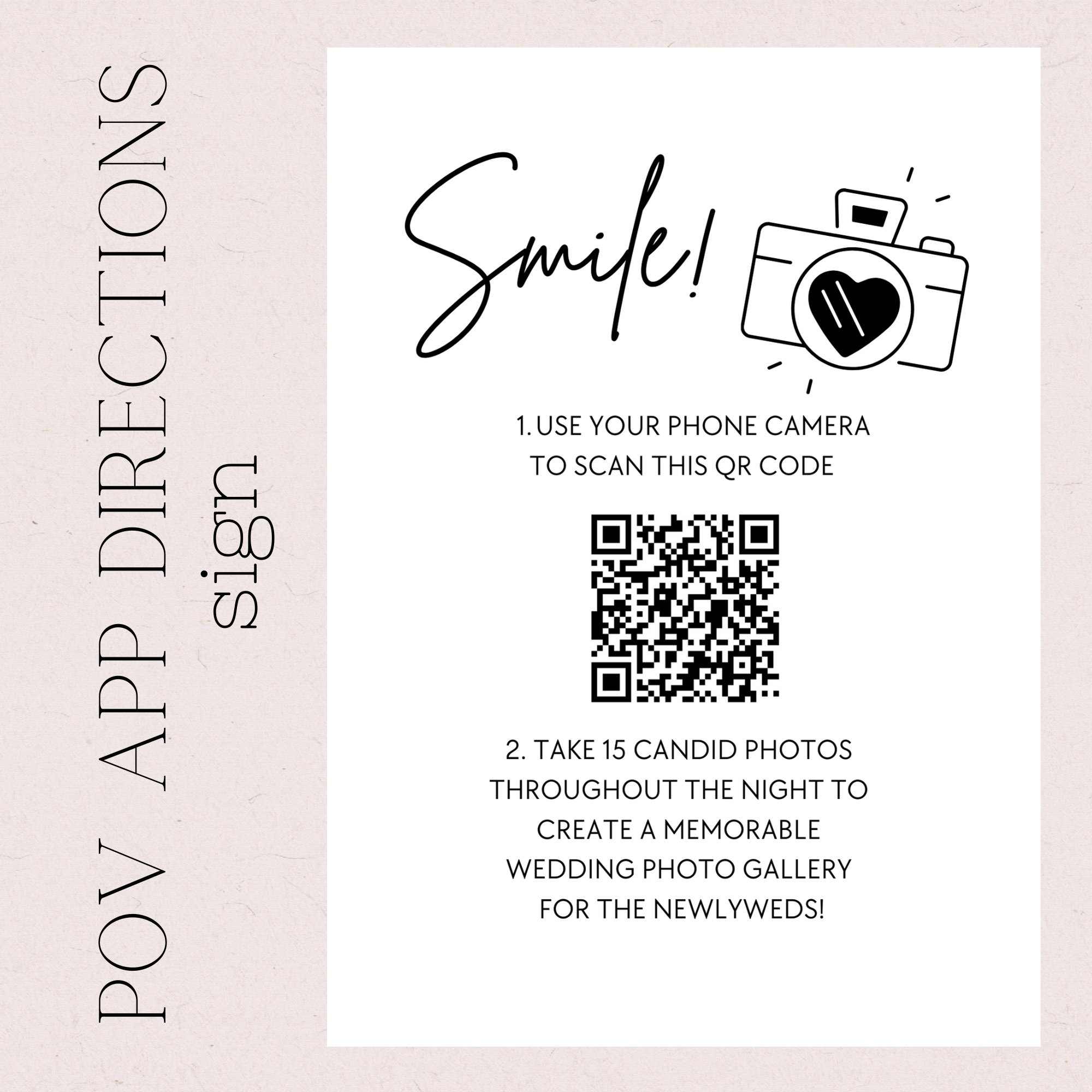 POV APP or Similar Directions Sign Template, Film Camera App Sign ...