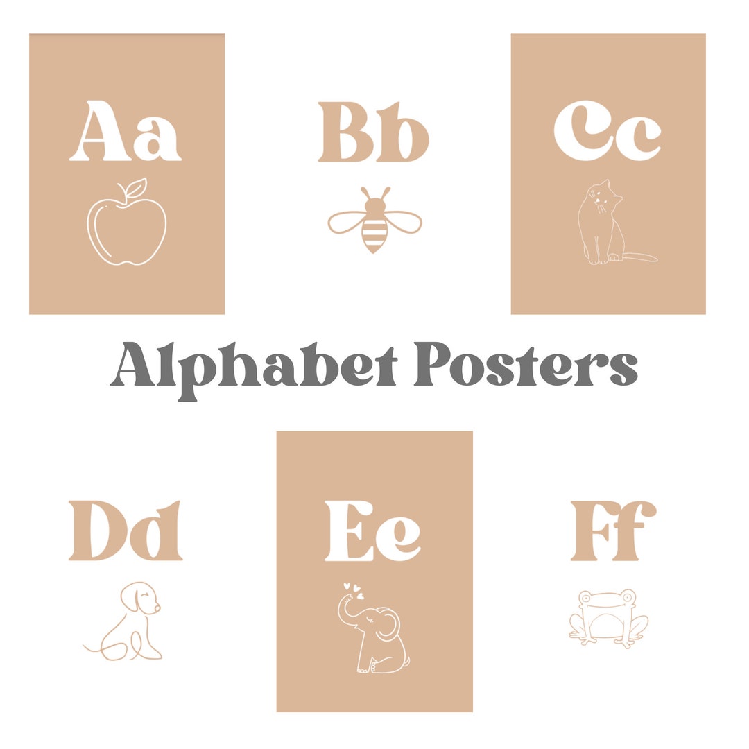 Retro Alphabet Posters Instant Digital Download - Etsy