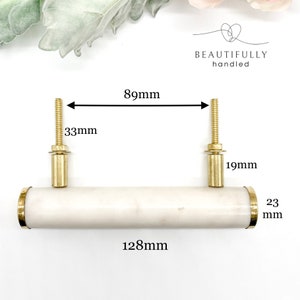 Drawer Handle Marble Drawer Knobs & Pulls White Cabinet Handles Stone ...