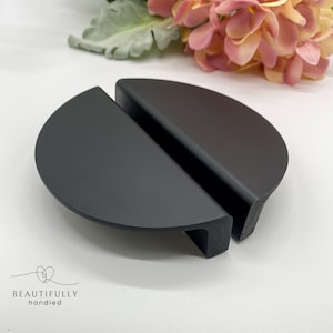 Black Half Moon Drawer Handles, Semicircle Handle, Black Semi Circle Pulls, Semicircular Handles ...