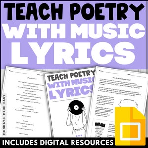 Teaching Poetry Analysis Through Song Lyrics - Introduction to Poetry ...