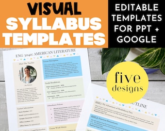 Editable Syllabus Templates for Middle School and High School - Etsy