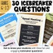 Icebreaker Questions for Students, Back-to-school Ice Breaker Activity ...