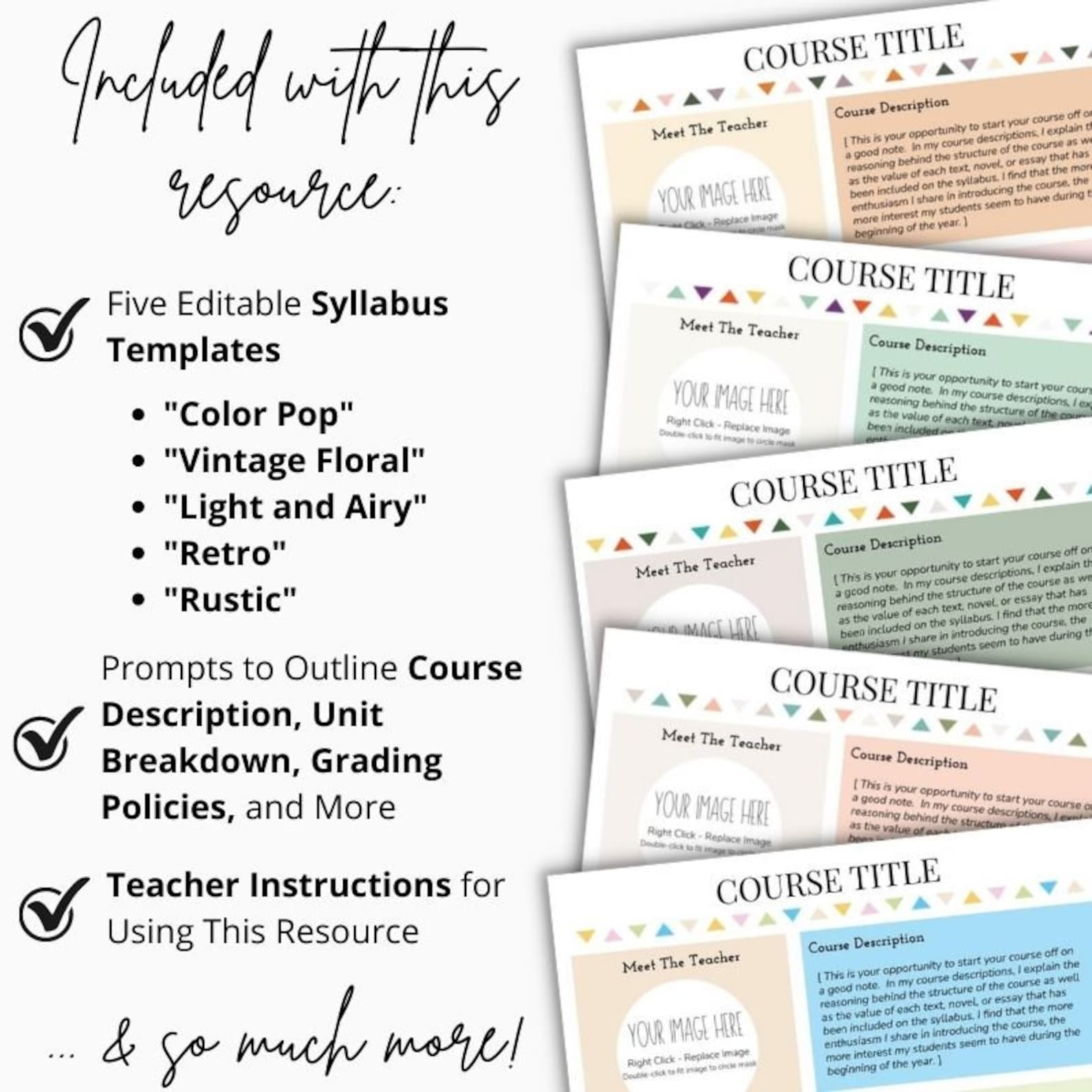 Visual Syllabus Template - 5 Editable Syllabus Templates - Retro Visual ...
