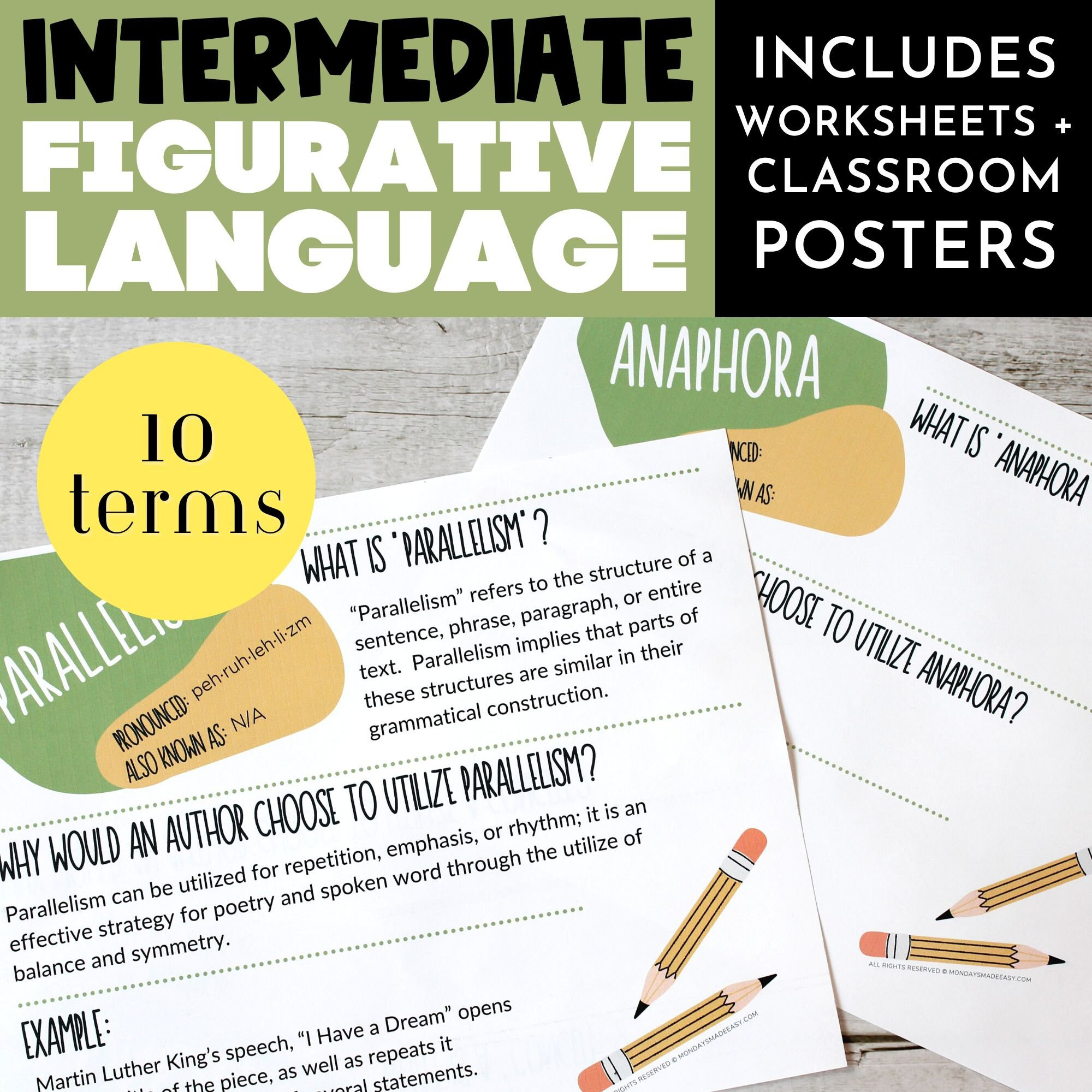 Figurative Language Posters - English Language Arts Classroom Posters ...