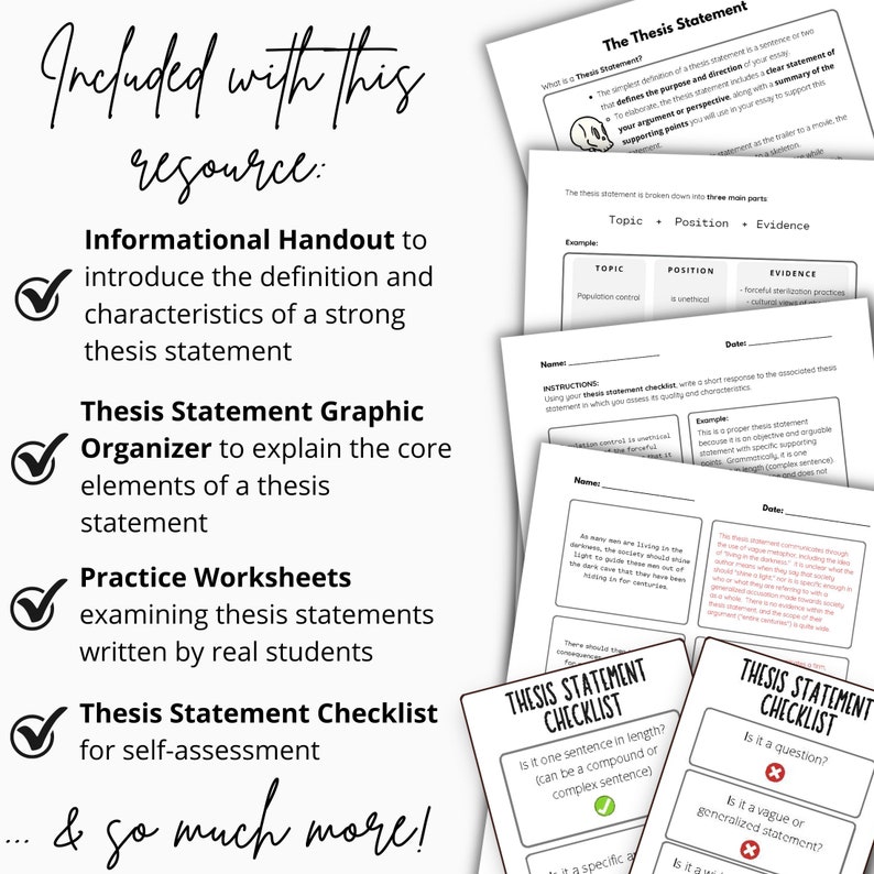 Thesis Statement Lesson Plan - Thesis Statement Templates and Examples ...