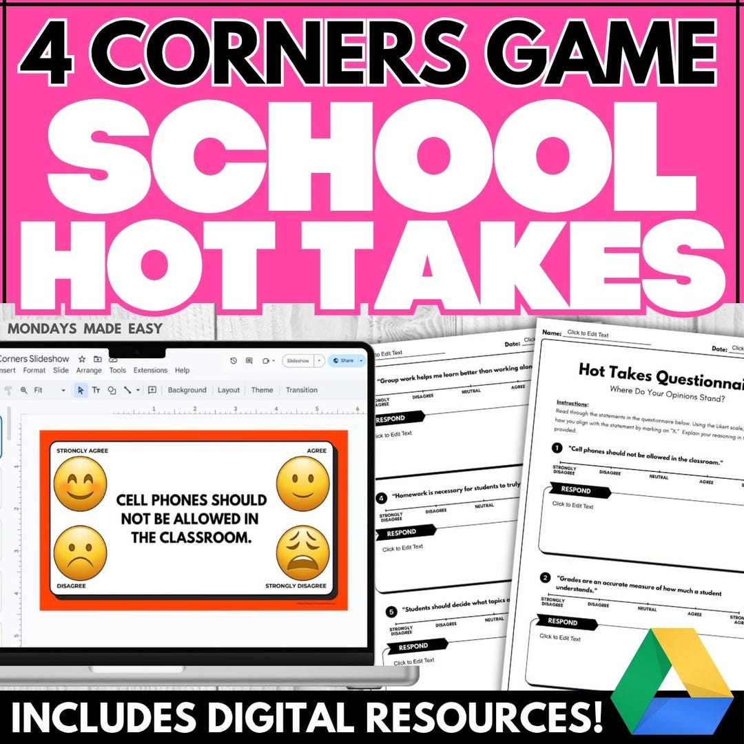 Four Corners Activity – Hot Takes Classroom Discussion | End of the ...