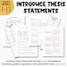 Thesis Statement Lesson Plan - Thesis Statement Templates and Examples ...