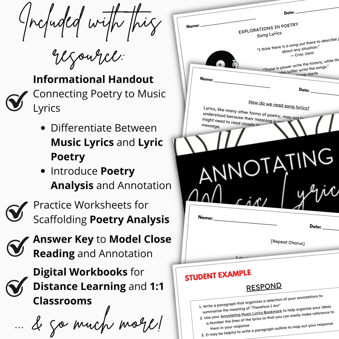 Teaching Poetry Analysis Through Song Lyrics - Introduction to Poetry ...