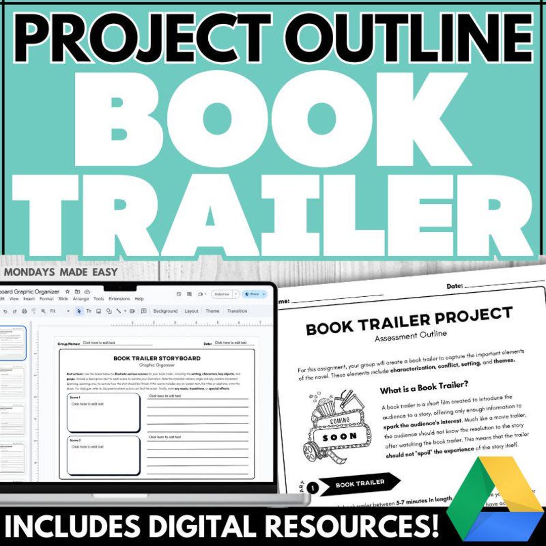 Book Trailer Project - Movie Trailer Assignment for Any Novel Study ...