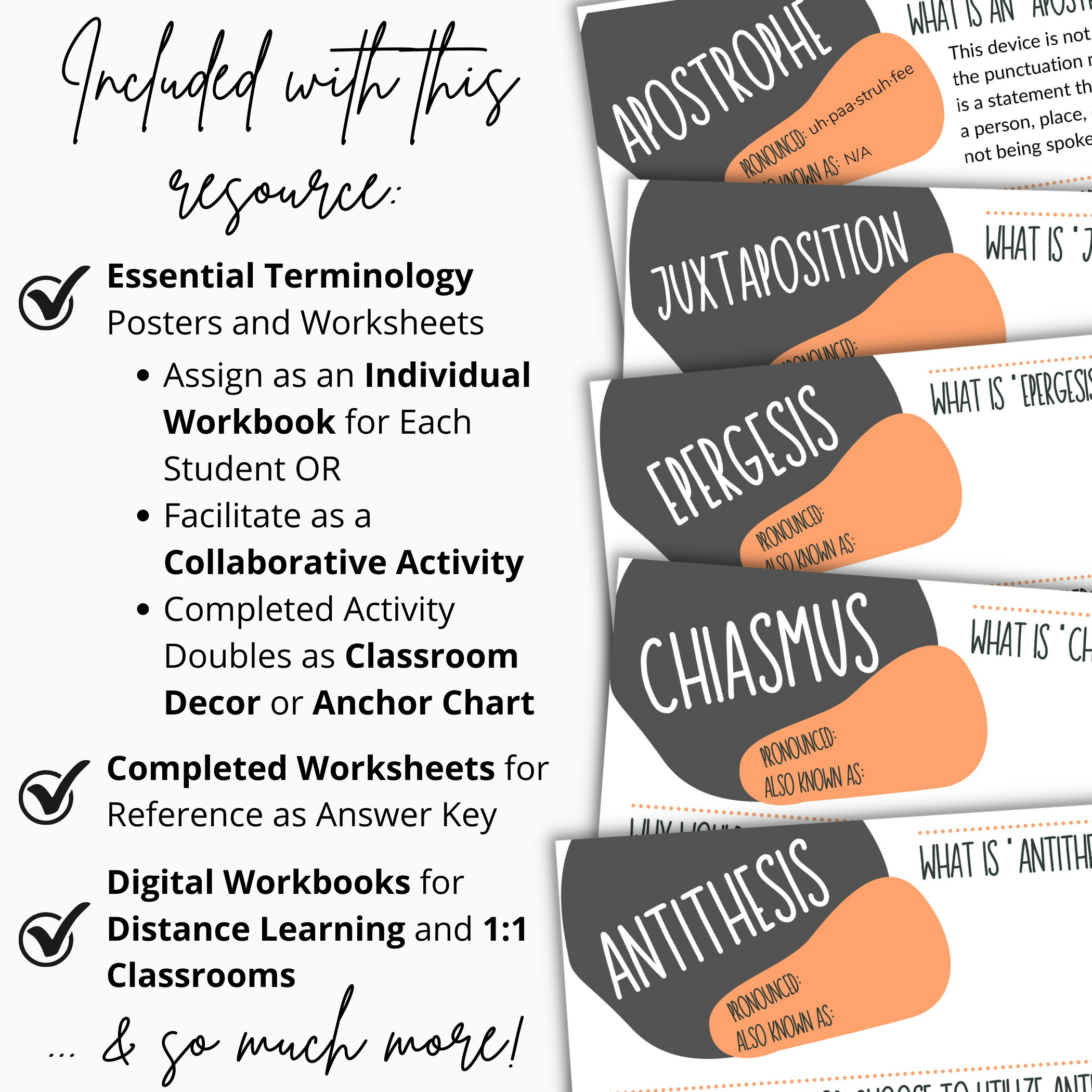 Figurative Language Posters English Language Arts Classroom Decor ...