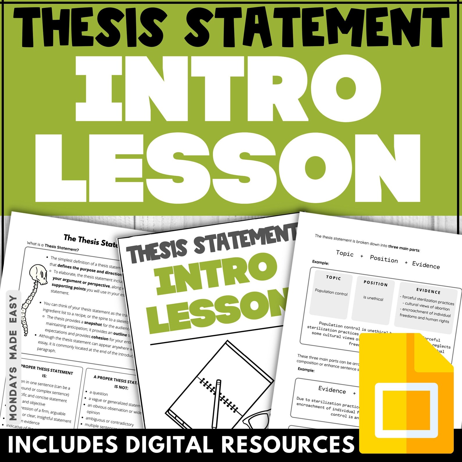 Thesis Statement Lesson Plan - Thesis Statement Templates and Examples ...