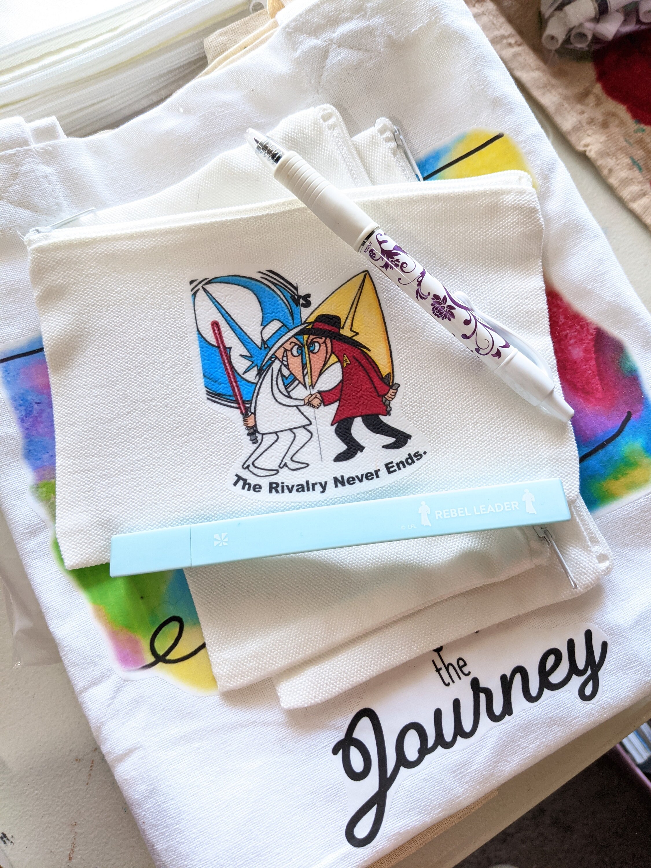 Star Wars Vs Star Trek Spy Vs Spy Inspired Pencil Pouch Rivalry Zipper ...