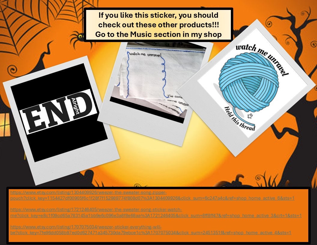 Weezer 4 Sticker Set Blue Album Set Villlage of the Weird - Etsy