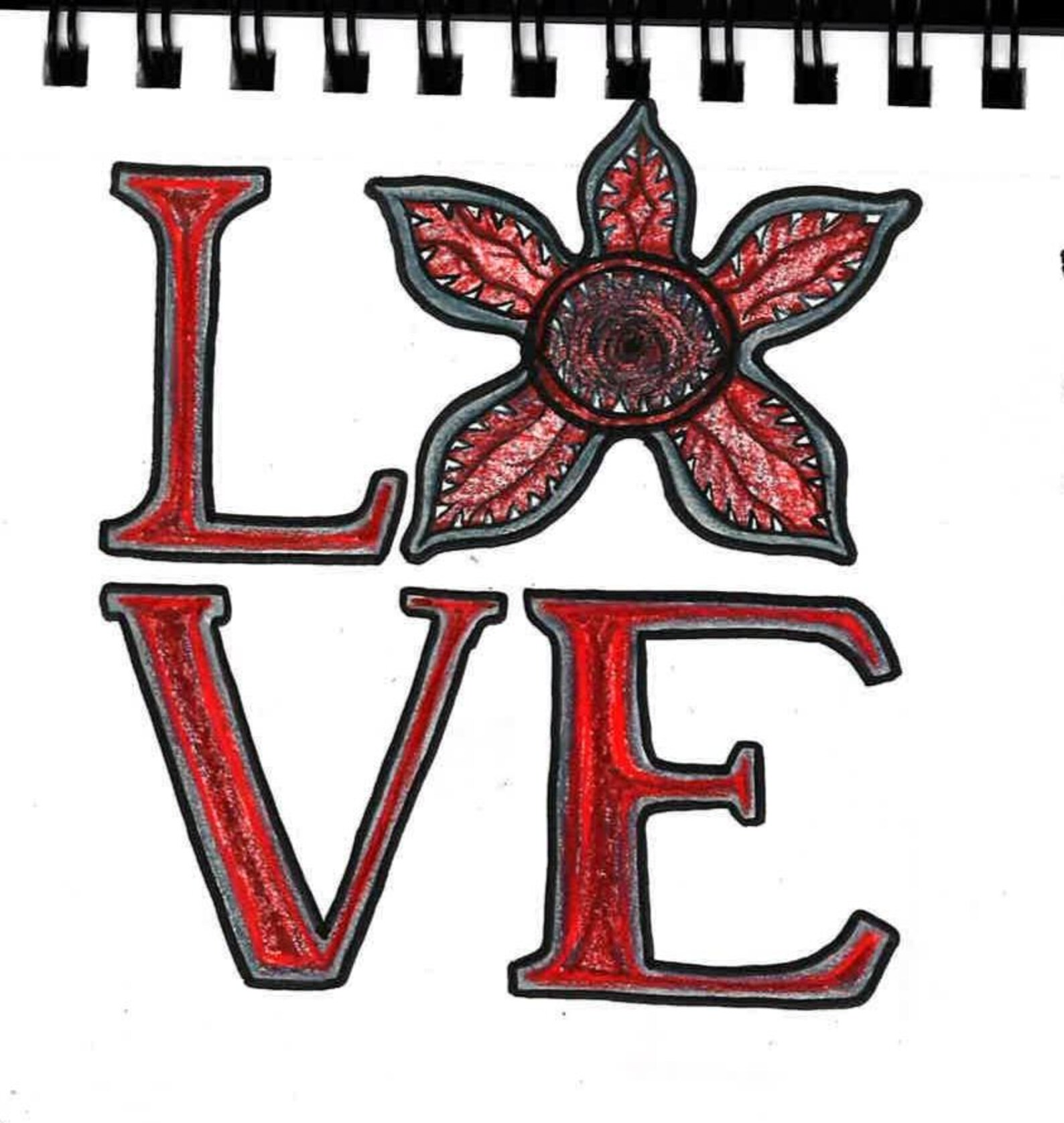 Stranger Things Sticker - 80's - LOVE Demogorgon - Philly LOVE - Etsy