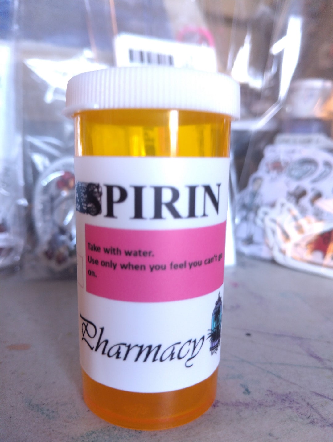 Pirin Tablets Pill Bottle - the Birdcage - Pirin Tablets - Etsy
