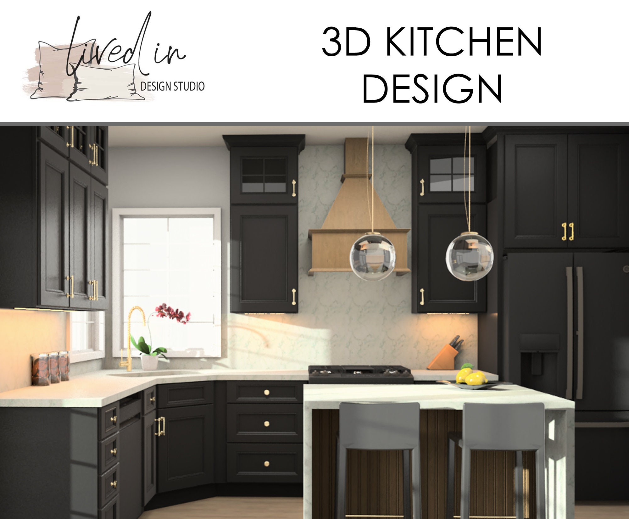 Kitchen 3D Design: Custom Kitchen Design, Cabinetry Design, 3D ...