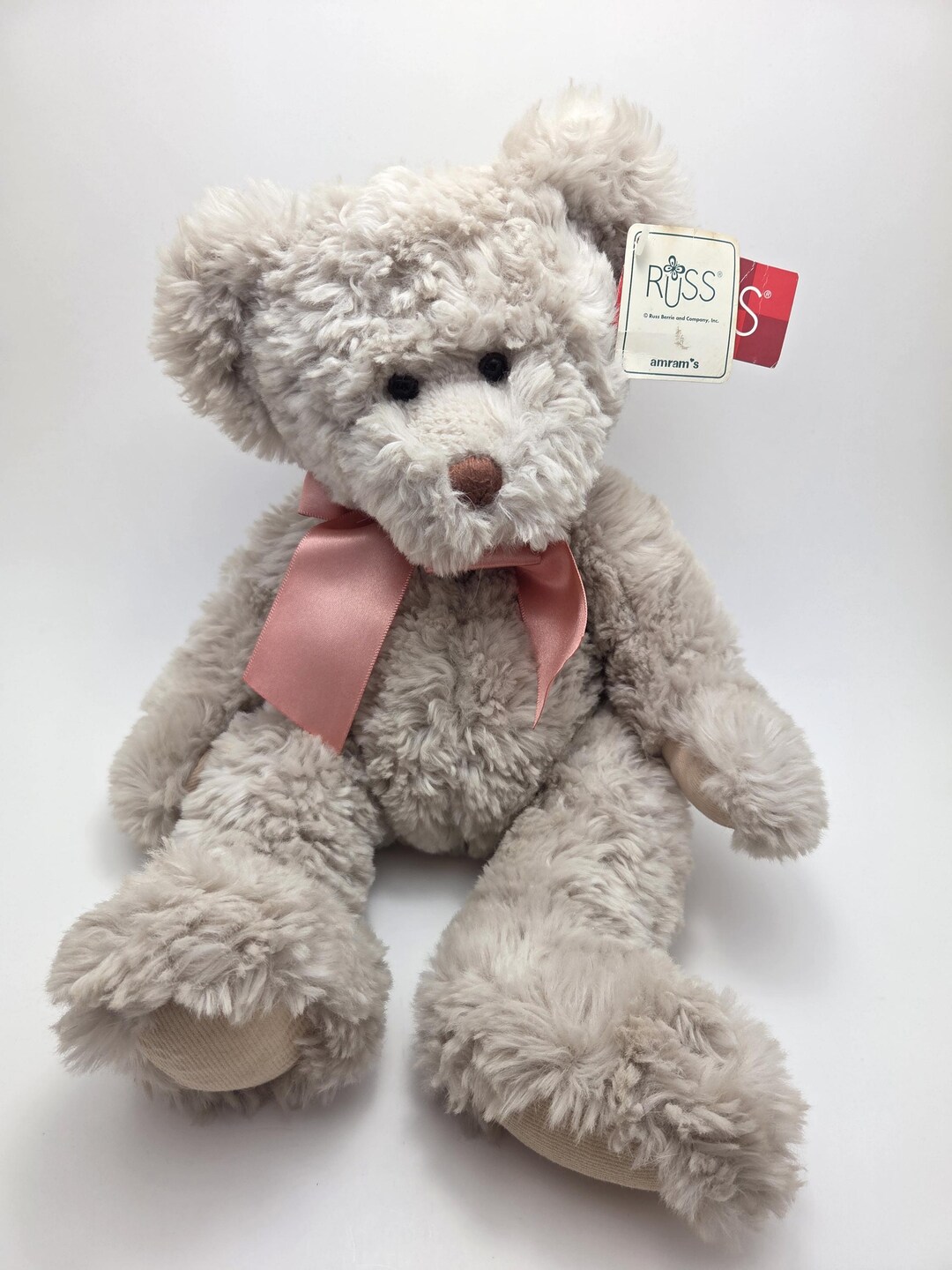 Russ Teddy Bear "alanna" the Teddy Bear, Pink Bow, New With Tags (13 ...