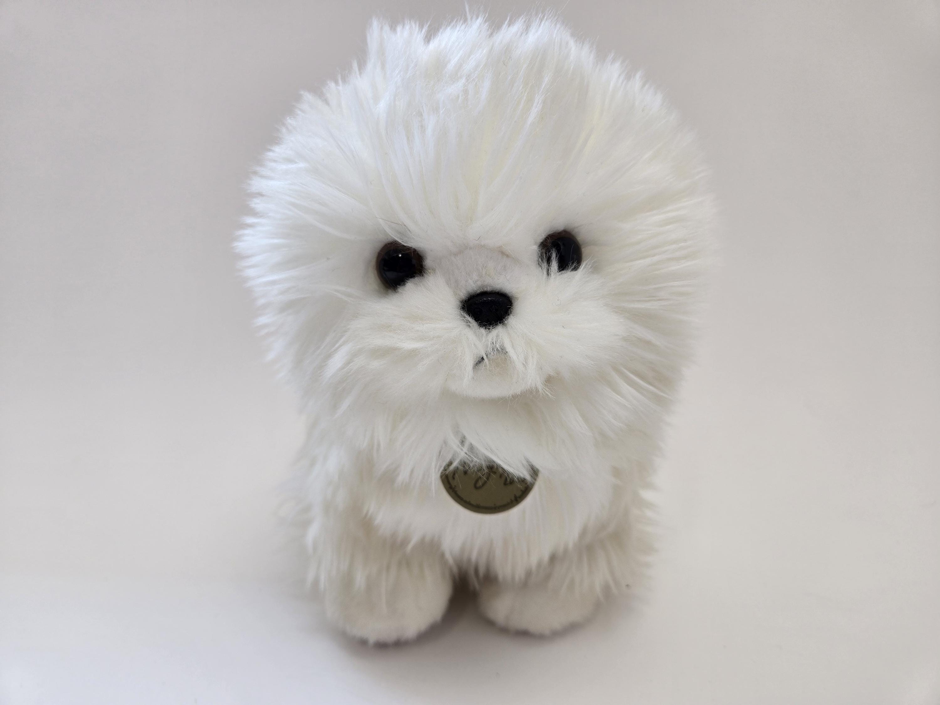 Aurora Miyoni White Dog Plush 10 Inch Etsy UK