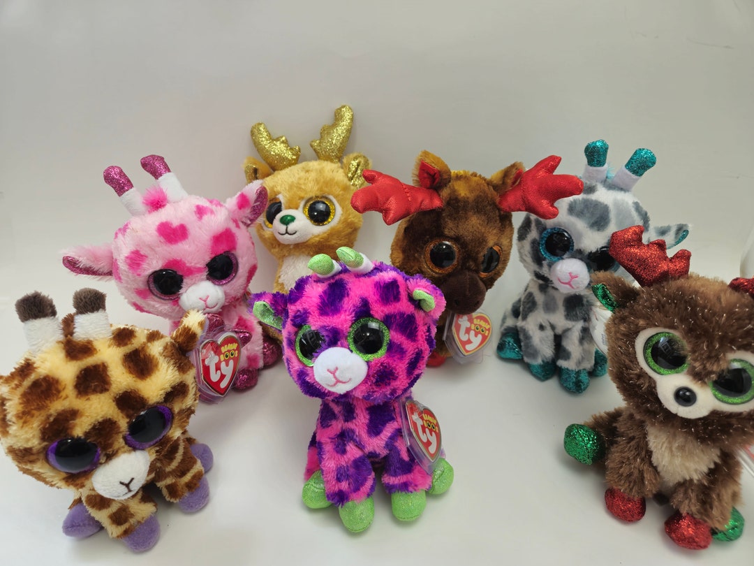 Ty Beanie Boo Giraffe and Reindeer - Bargain Beanie Boos (6 Inch ...