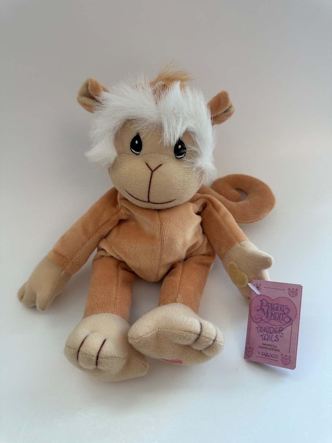1998 Precious Moments Tender Tails Monkey Plush, Vintage Collectible ...