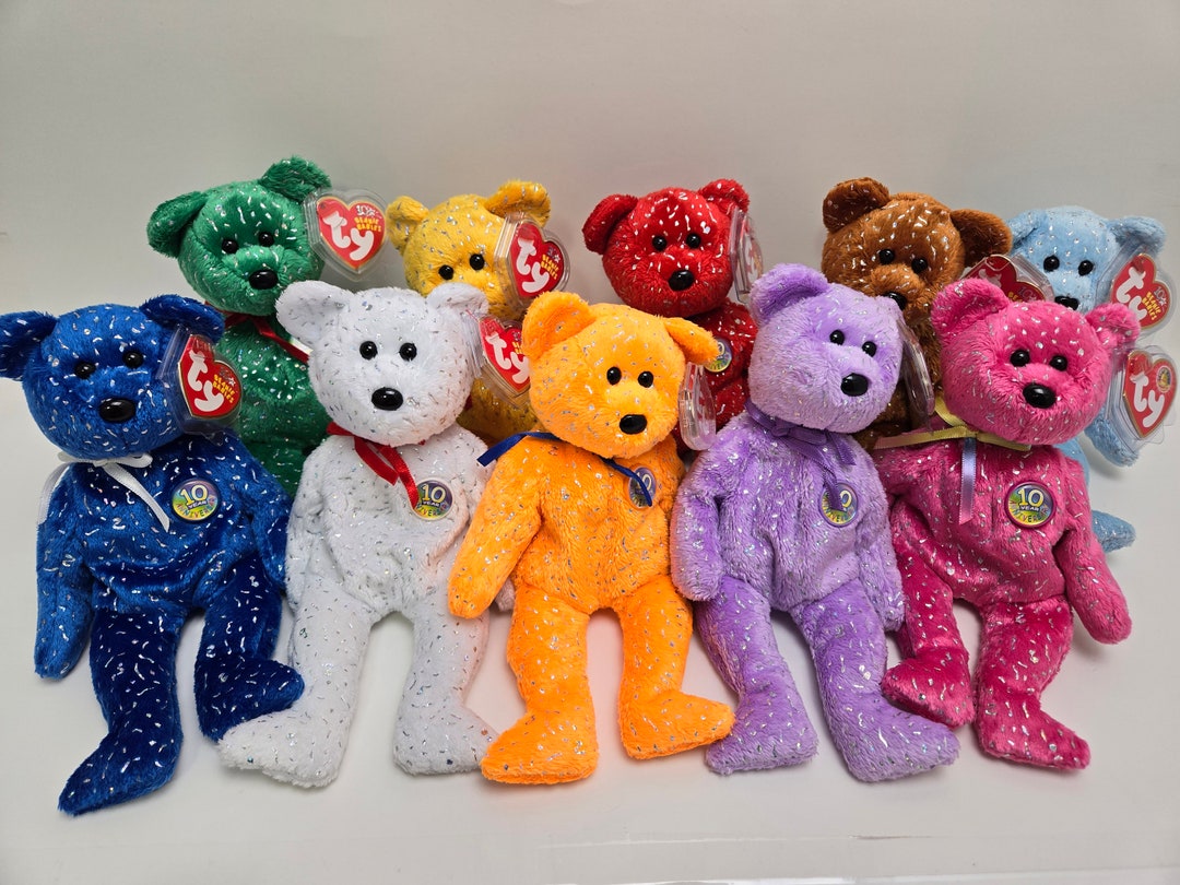Ty Beanie Baby Decade Bears - Ty Beanie Babies (8 Inch) Vintage Beanies ...