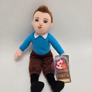 Ty Beanie Babies - Captain Haddock, Snowy, and Tintin From the ...
