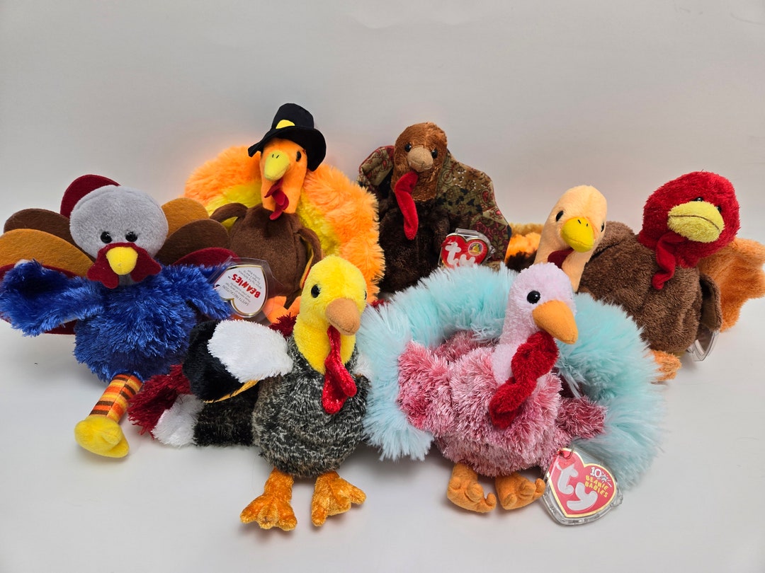 Ty Beanie Baby Turkeys - Ty Beanie Babies (6 Inch) Vintage Beanies - Etsy